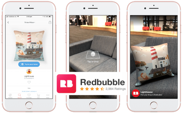 iTWire - Redbubble delivers iOS 11 AR app to bring artwork to life in ...