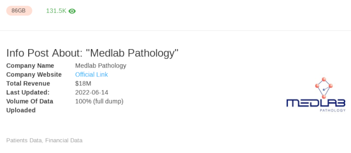 iTWire - Pathology practice Medlab reveals data breach after nine months