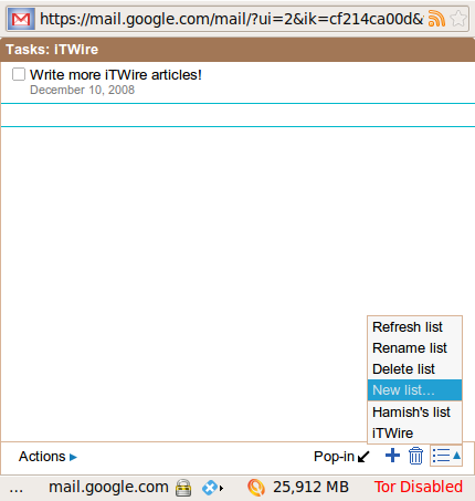 iTWire - Gmail adds simple Task lists