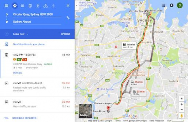 iTWire - Google Maps gains NSW public transport info